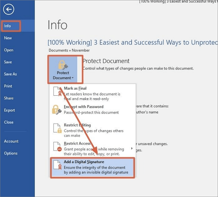 How To Password Protect Word Document Simple Clicks EaseUS