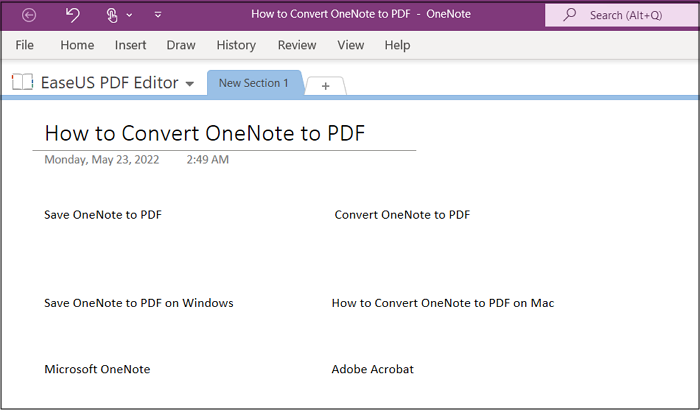 How To Save OneNote As PDF EaseUS