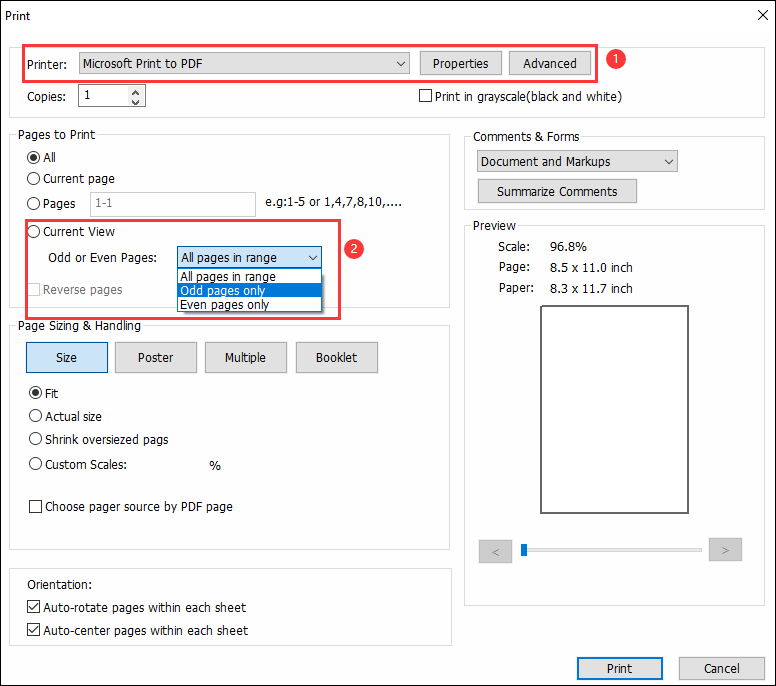  Solved How To Print Only Odd Even Pages In PDF EaseUS