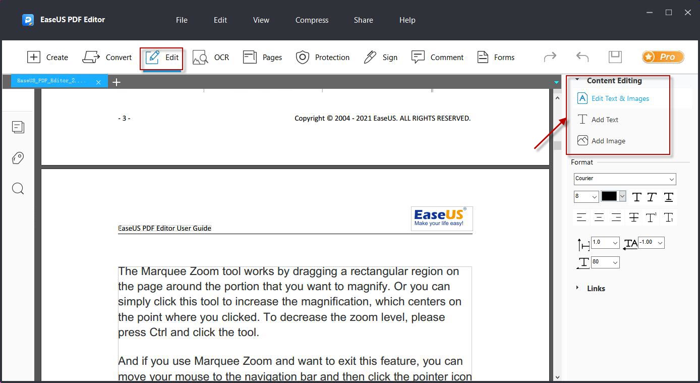 EaseUS PDF Editor Online Guide