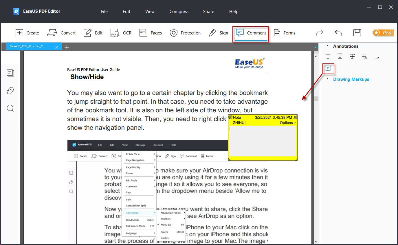 EaseUS PDF Editor Online Guide