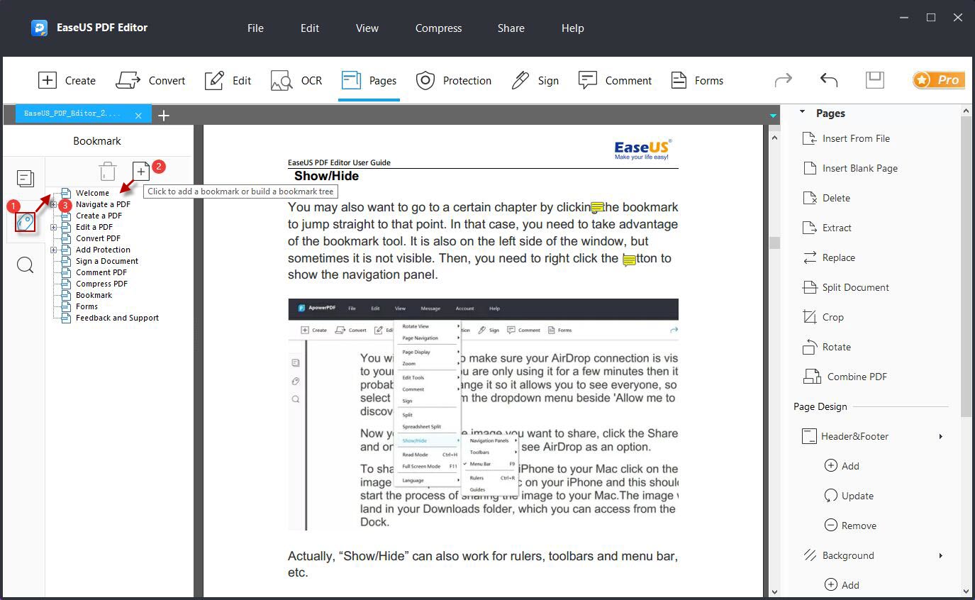EaseUS PDF Editor Online Guide